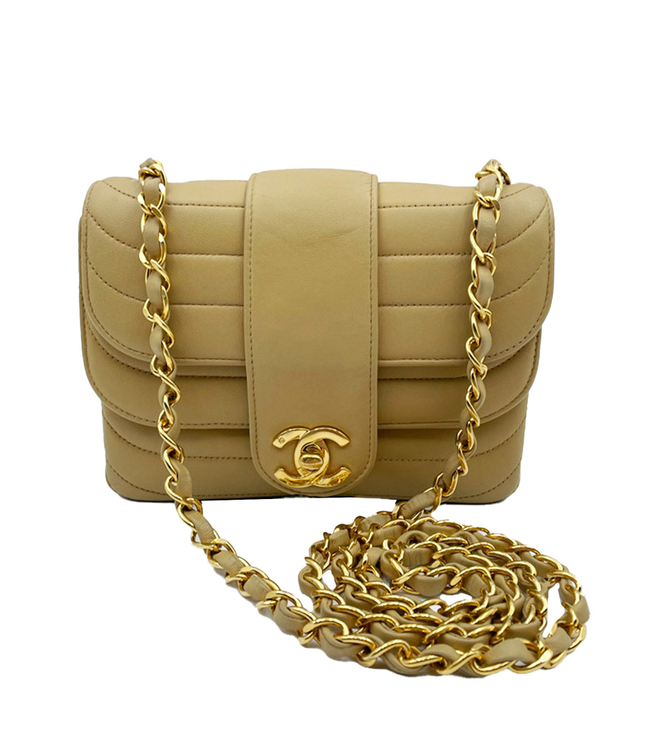 CHANEL MINI FLAP BEIGE | VINTAGE PARIS