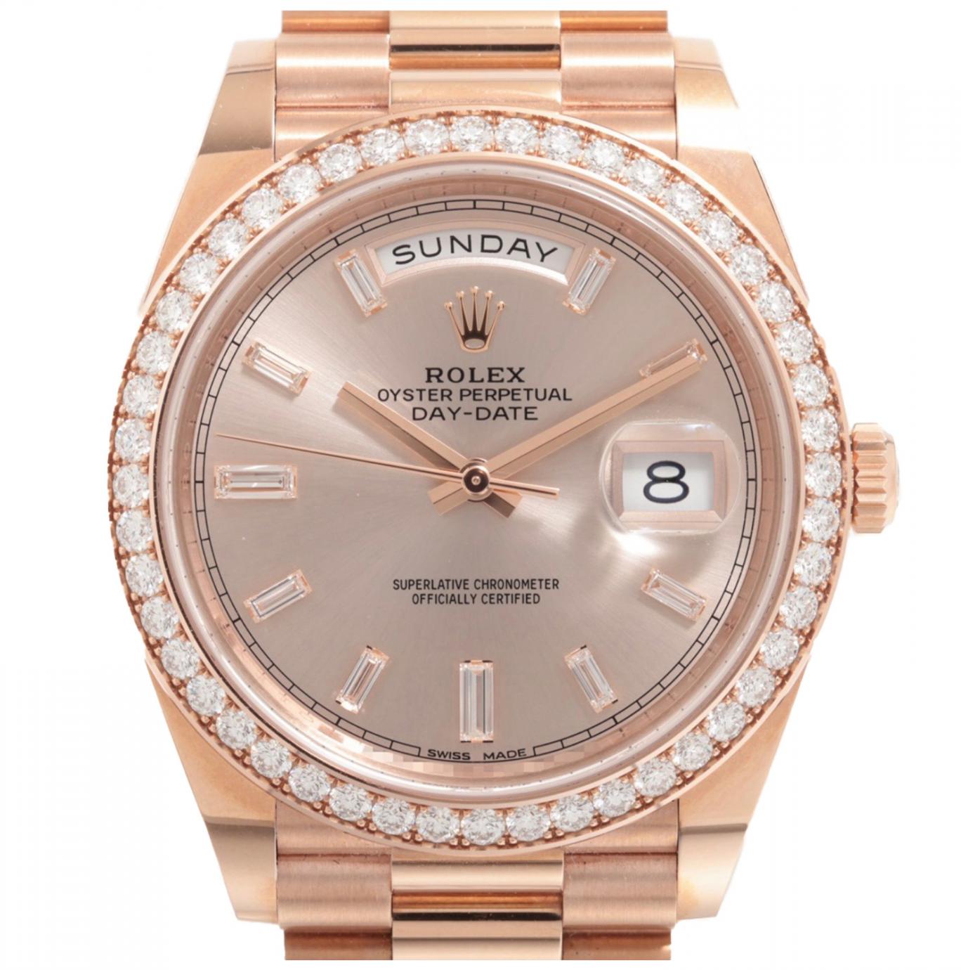 ROLEX DAYDATE PINK GOLD DIAMOND | VINTAGE PARIS