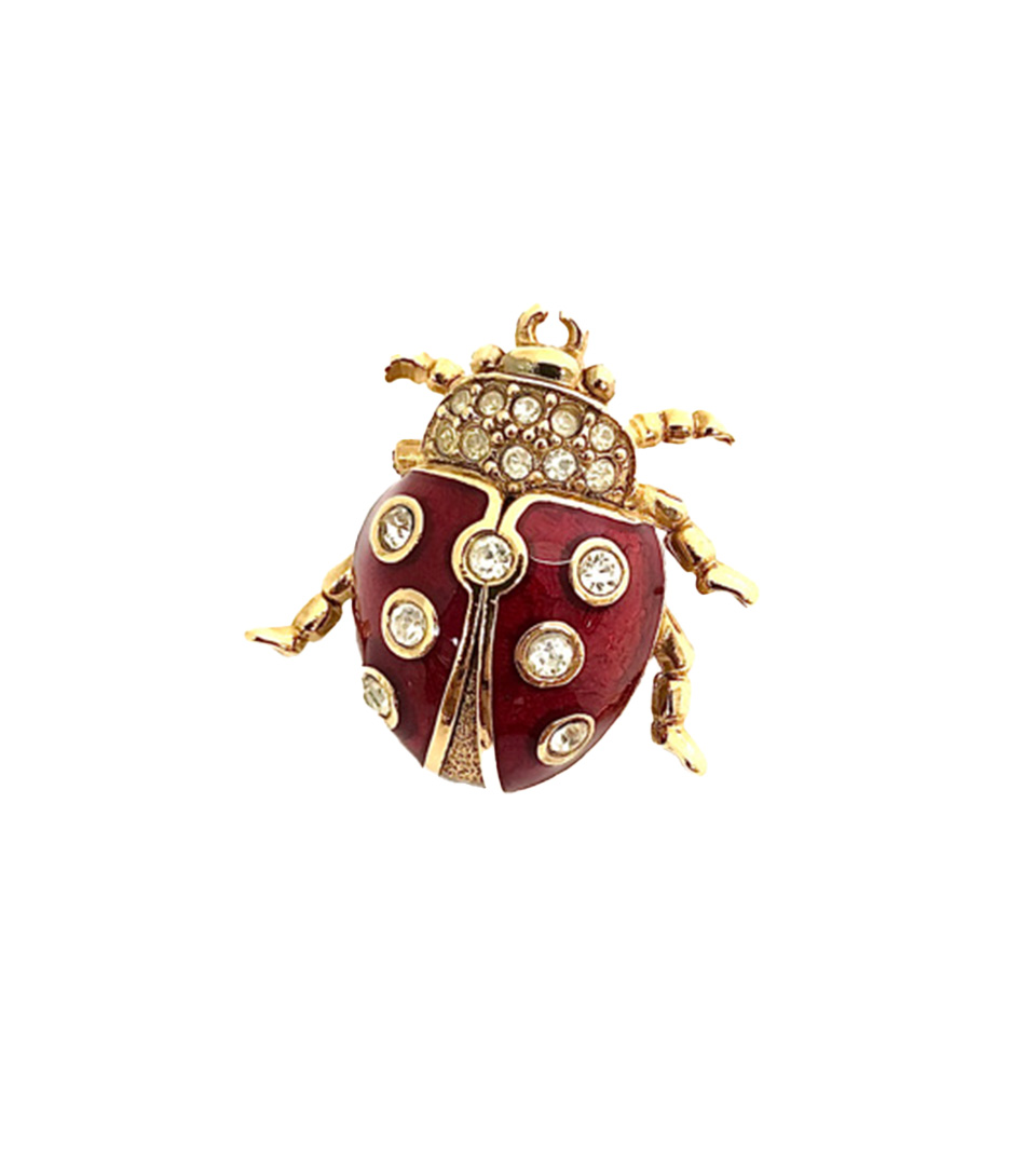 CHRISTIAN DIOR LADYBUG BROOCH | VINTAGE PARIS