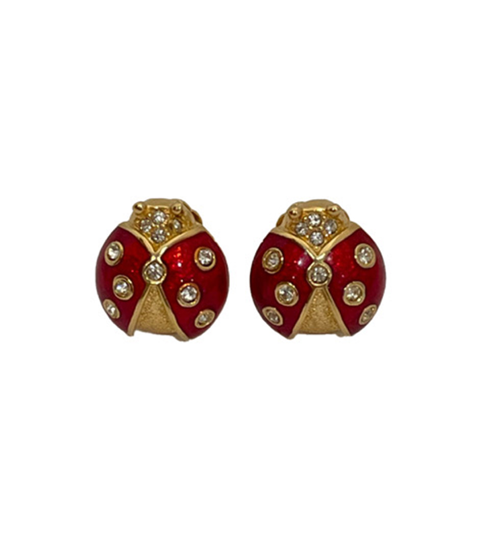 DIOR LADY BUG EARRINGS | VINTAGE PARIS