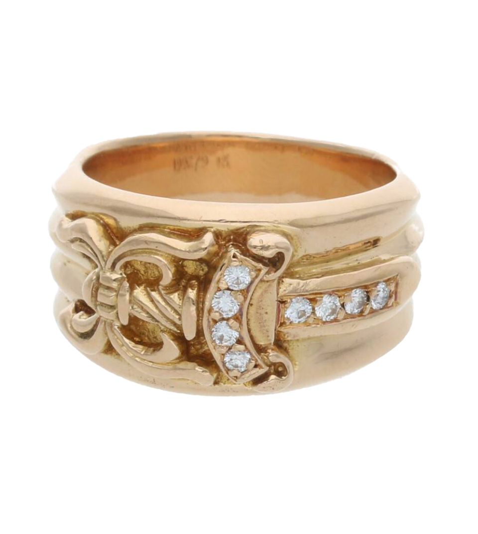 CHROME HEARTS GOLD DIAMOND RING | VINTAGE PARIS