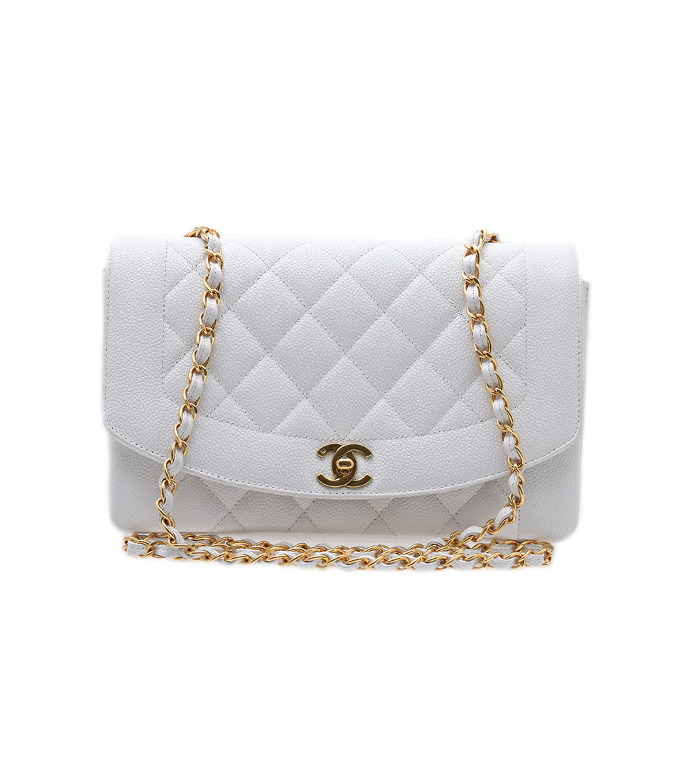 CHANEL WHITE CAVIAR FLAP BAG | VINTAGE PARIS